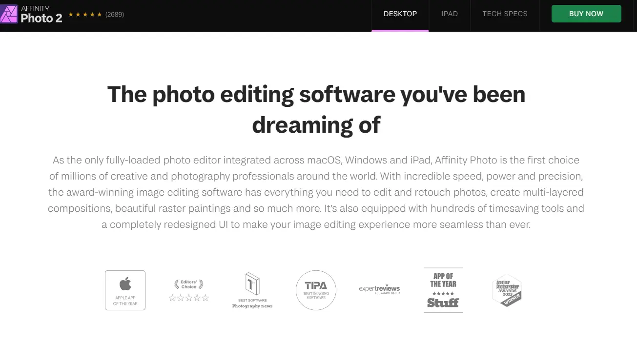 Affinity Photo Software for Photo Editing